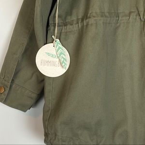 Hummingbird | Jackets & Coats | Hummingbird Embroidered Army Green ...